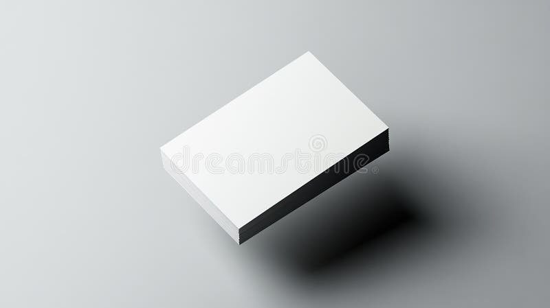 A Floating White Rectangular Box, Isolated on a Light Grey Background ...