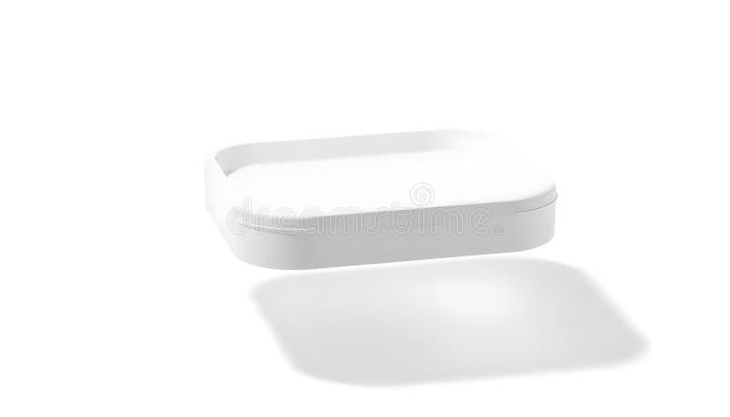 Floating White Rectangular Box Product Mockup on White Background ...