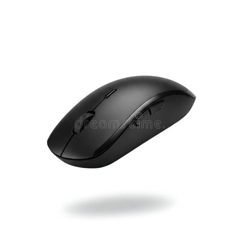 A Floating Wireless Mouse, Against a Transparent Background. Stock ...