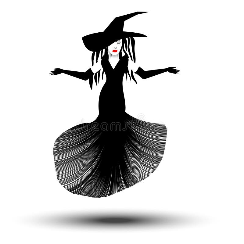 Floating Witch stock illustration. Illustration of fashion - 100467660