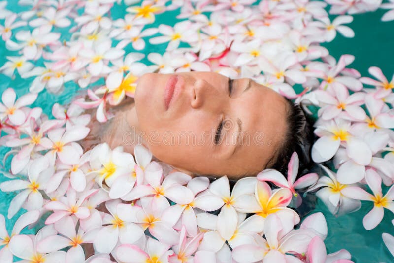 Woman Float Raft Tropical Water Stock Photo - Image of relaxing ...