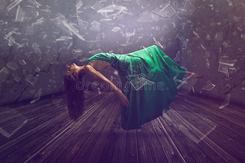 Floating Woman stock image. Image of body, water, levitation - 50005335