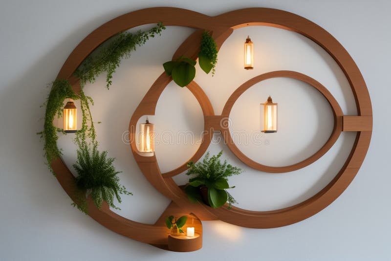 Floating wooden circle stock illustration. Illustration of service ...