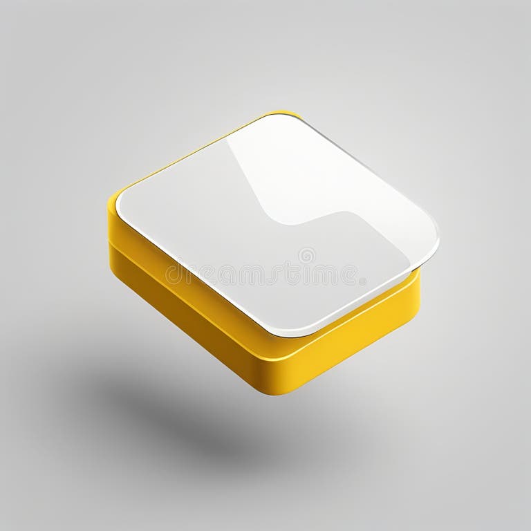 Floating Yellow Container with Shiny White Lid on Light Background ...