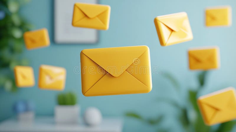 Floating Yellow Envelopes Convey Messages in a Bright and Creative ...
