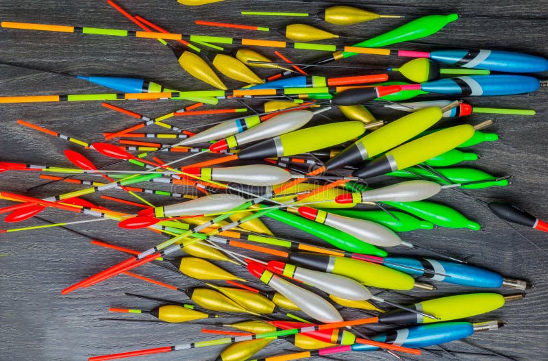 Floats the Fishing Different Stock Image - Image of equipment, angler ...