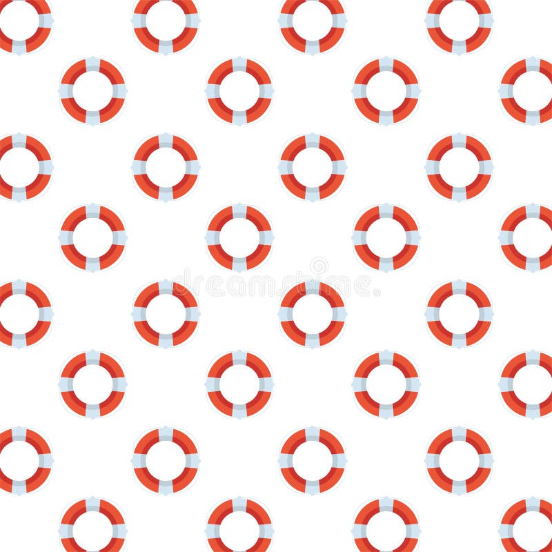 Floats Lifeguard Accessories Pattern Background Stock Vector ...
