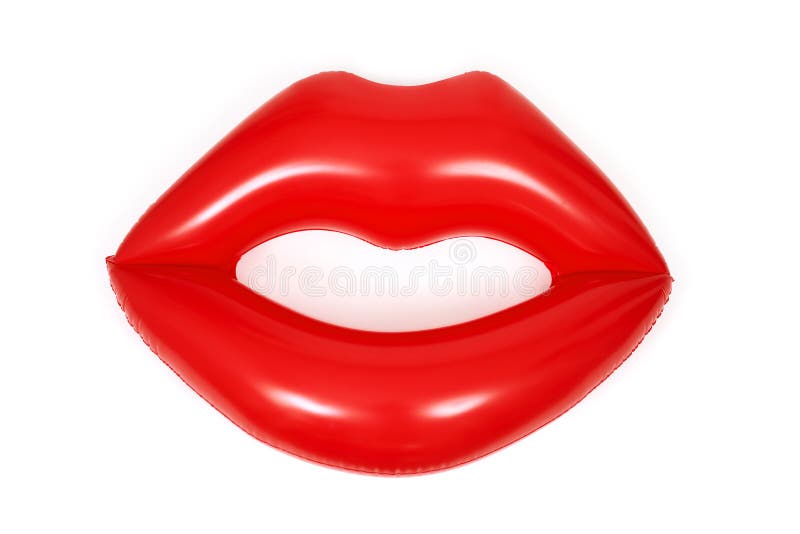 Floaty in the Shape of a Pair of Red Lips Stock Photo - Image of ...