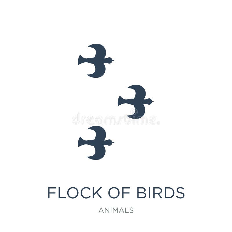 Flock of Birds Icon in Trendy Design Style. Flock of Birds Icon ...