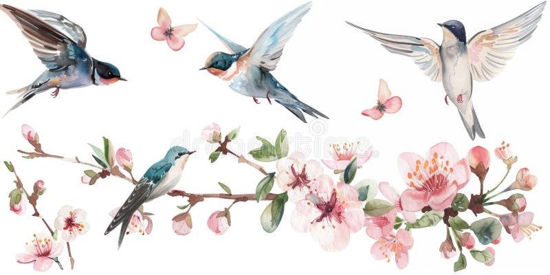 Flock Birds Soaring Air Suitable Nature Concepts Stock Photos - Free ...