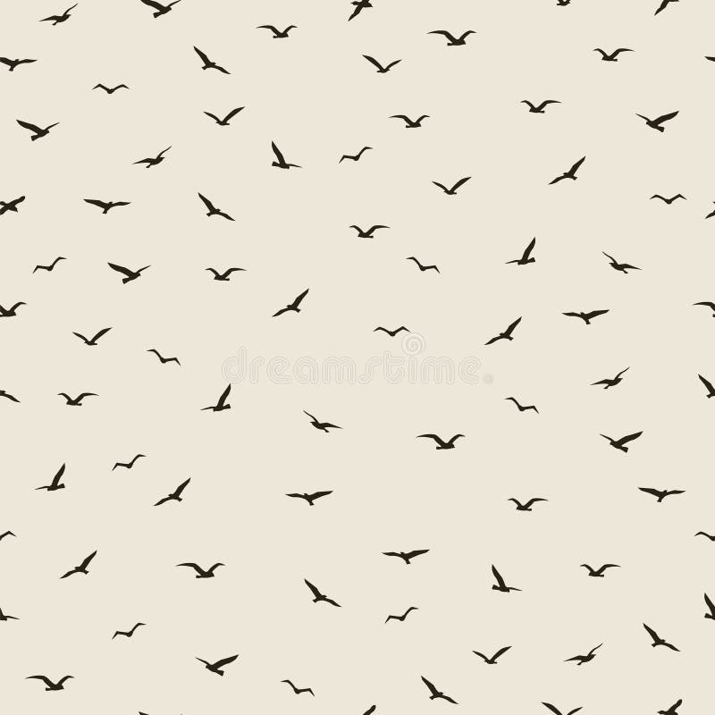 A Flock of Flying Birds Flight in Different Positions Pattern. Wild ...