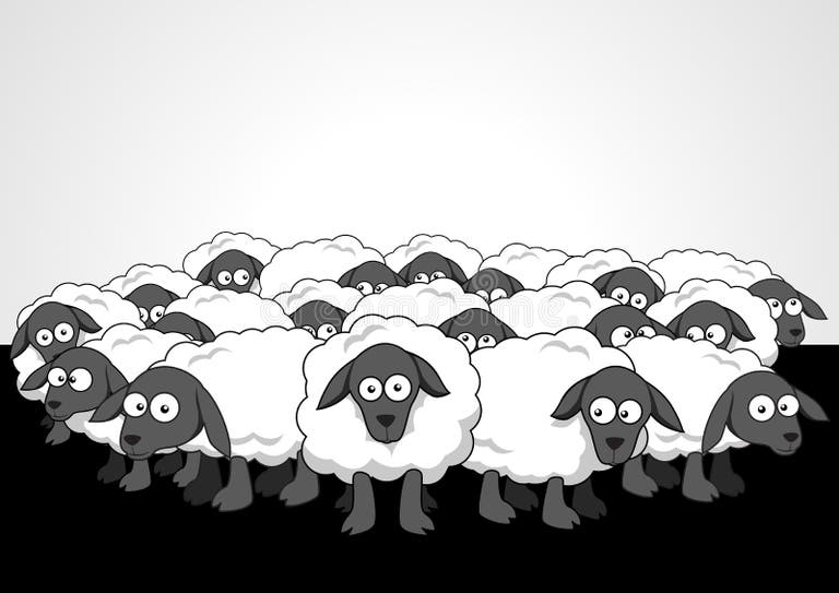Cartoon Black Sheep Flock Stock Illustrations – 794 Cartoon Black Sheep ...
