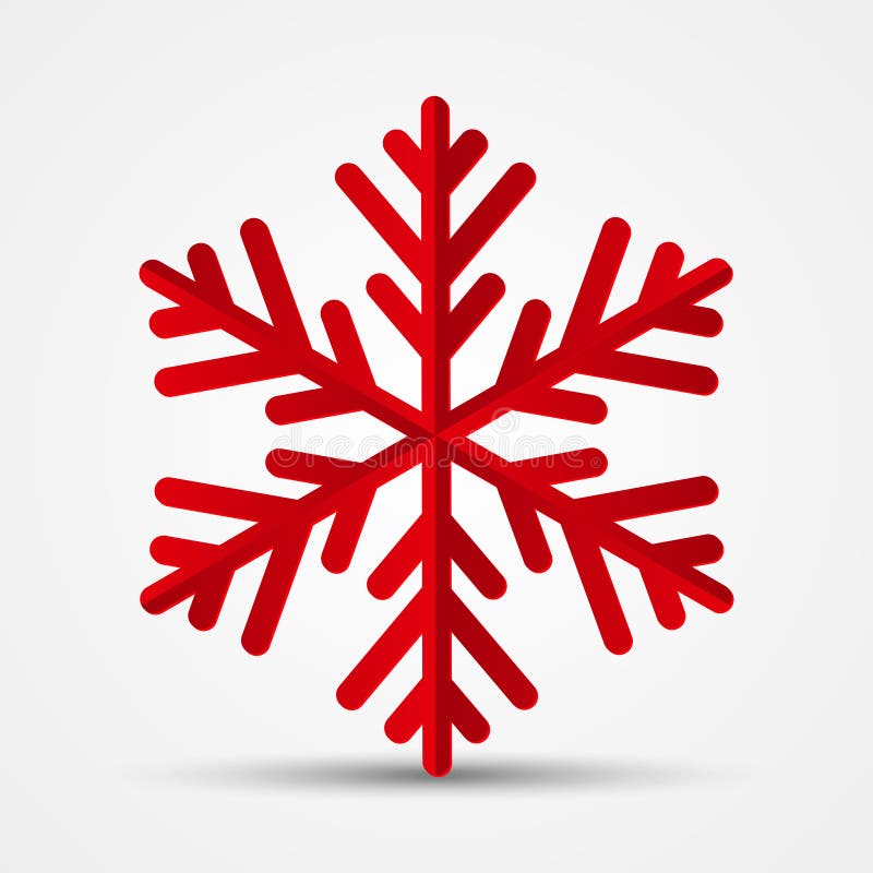 Floco De Neve De Papel Vermelho Ilustração do Vetor - Ilustração de ...