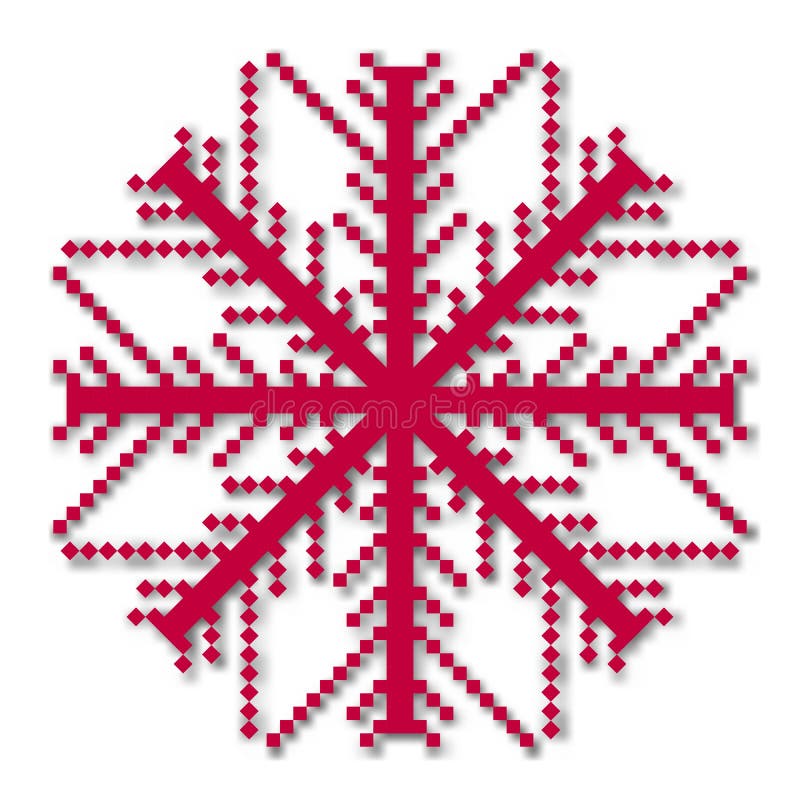 Flocon de neige de pixel illustration de vecteur. Illustration du ...