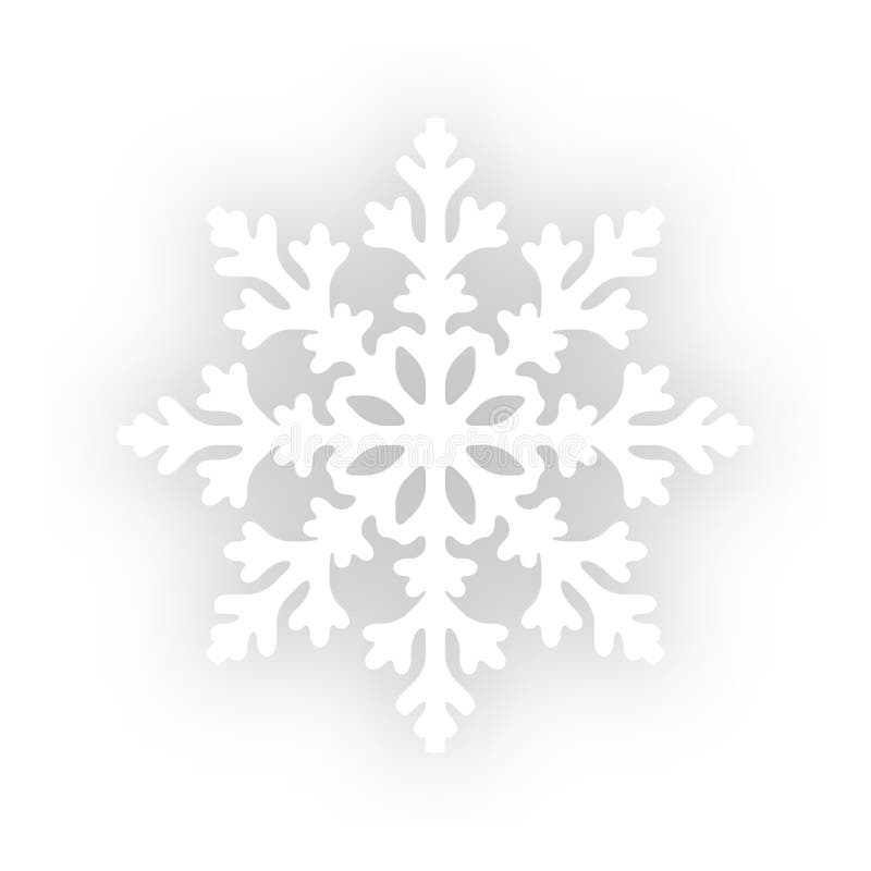 Flocon De Neige Sur Le Blanc Illustration de Vecteur - Illustration du ...
