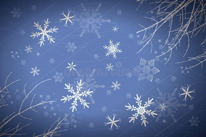 Flocons de neige illustration stock. Illustration du froid - 609942