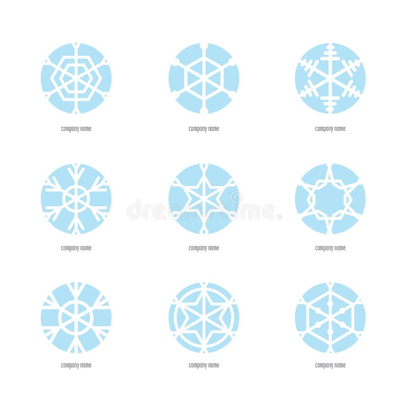 Flocons de neige de logos illustration de vecteur. Illustration du ...