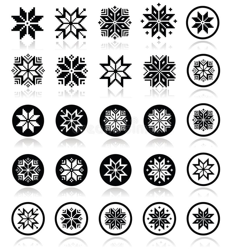 Flocon de neige de pixel illustration de vecteur. Illustration du ...