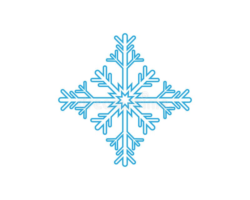 Flocos De Neve Logo Template Ilustração do Vetor - Ilustração de fundo ...