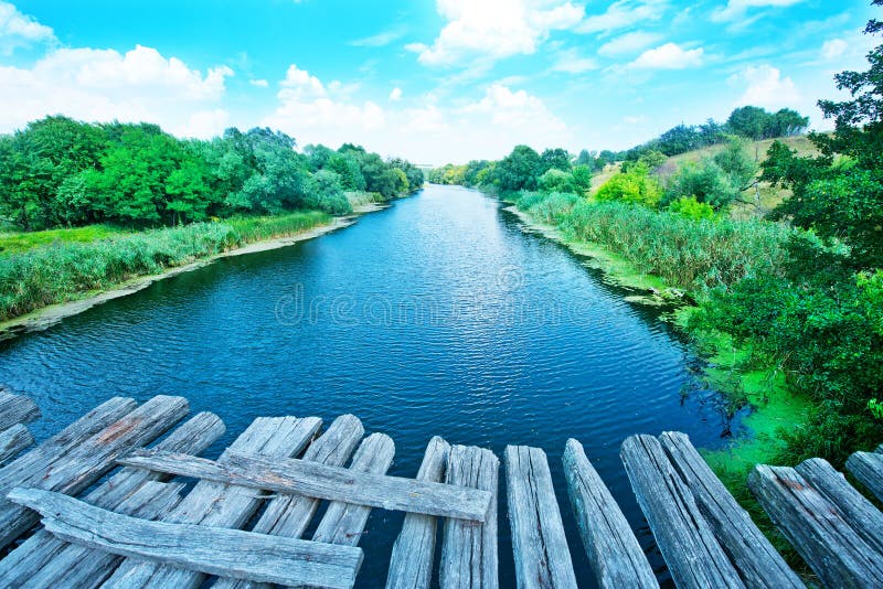 Flod arkivfoto. Bild av afton, natur, gryning, färg, icke - 60133726