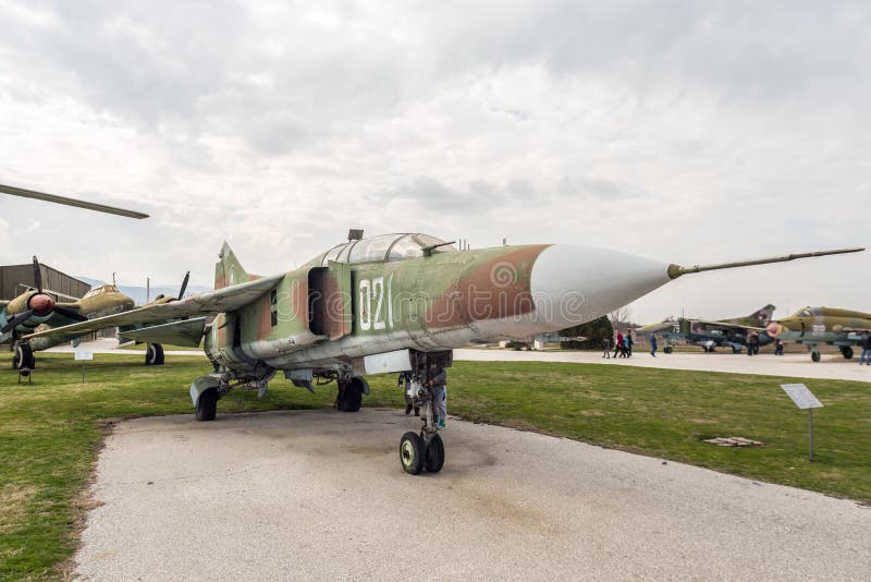 Flogger C Jet Fighter Do MIG 23 UB Fotografia Editorial - Imagem de ...