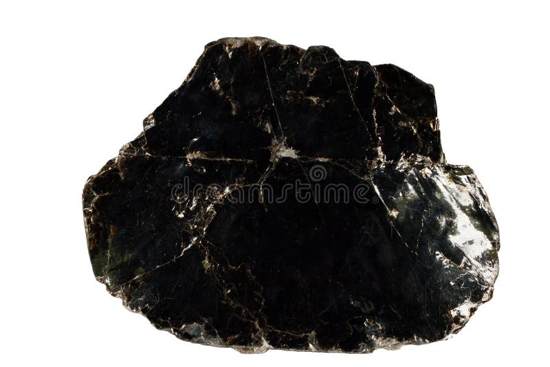 Flogopite, Minerale Nero Della Mica Isolato Immagine Stock - Immagine ...