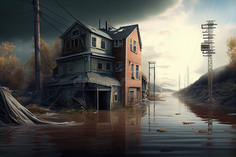 Flood Consequences Human Misery and Ecological Disaster Stock ...