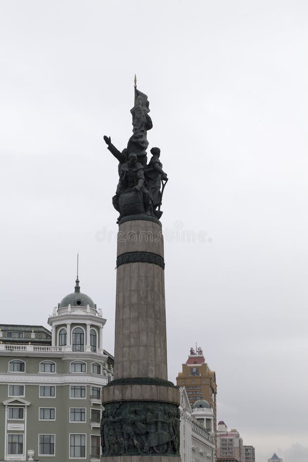 Flood Control Monument in Harbin,china Editorial Photo - Image of flag ...