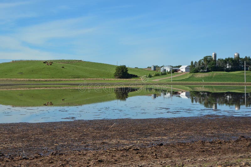 Flood Damaged Field 2 stock image. Image of flash, horizontal - 41839895