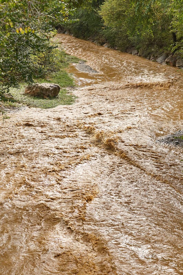 Flood Aftermath with Water and Debris Stock Image - Image of damage ...