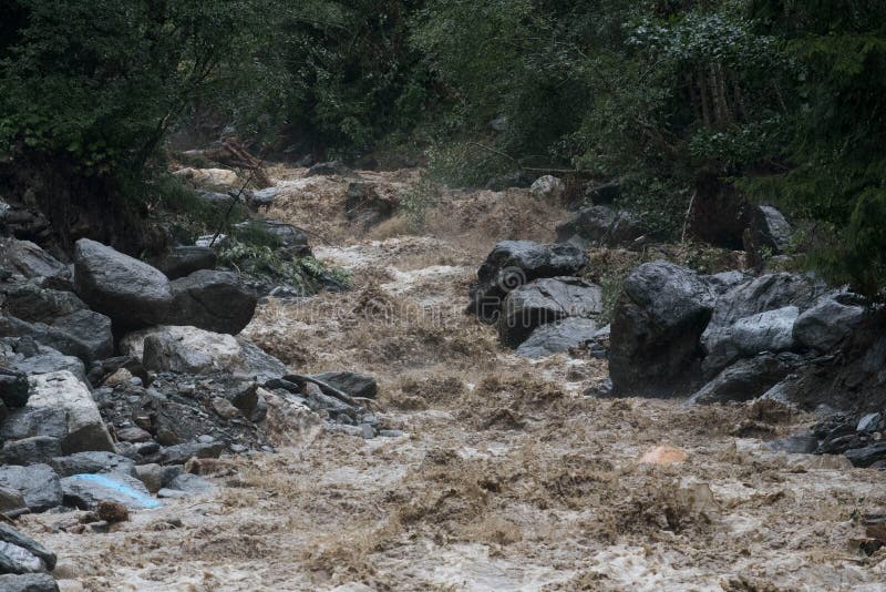 Flood, a Destructive Natural Phenomenon Stock Photo - Image of coverage ...