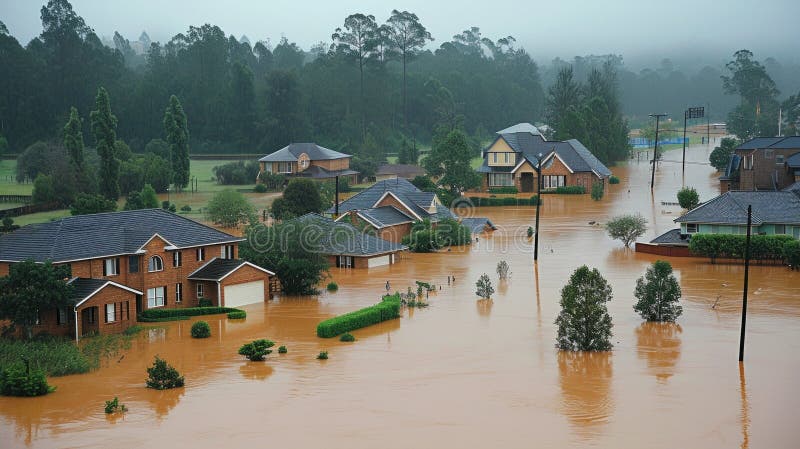 Flood Devastation: Floodwaters Submerge Homes and Roads, Displacing ...