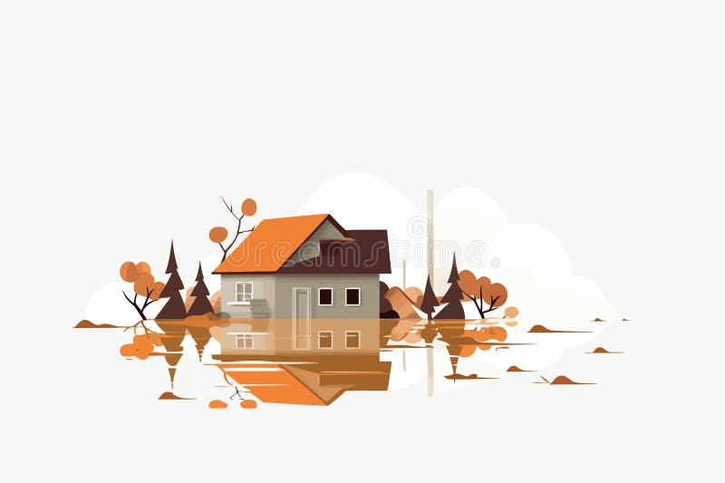 Flood Disaster Vector Flat Minimalistic Isolated Illustration Stock ...