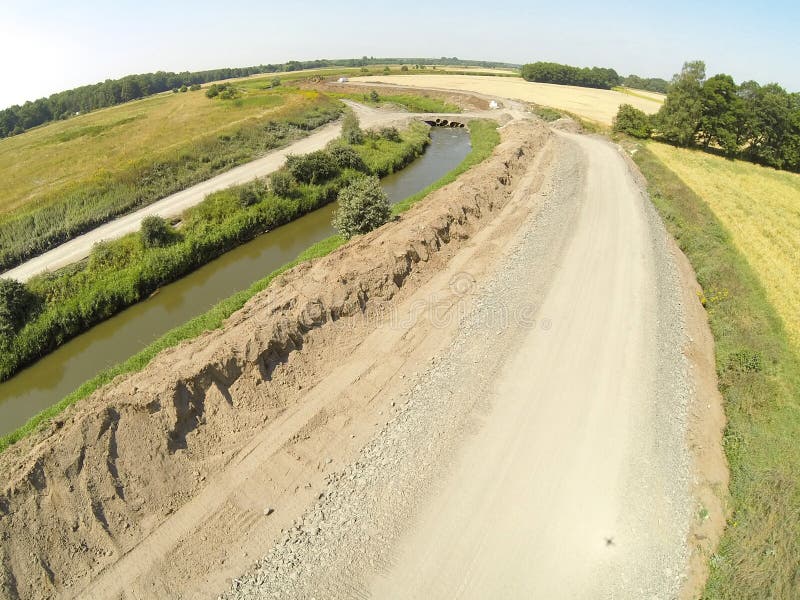 Flood embankment stock image. Image of inundation, silesia - 32530137
