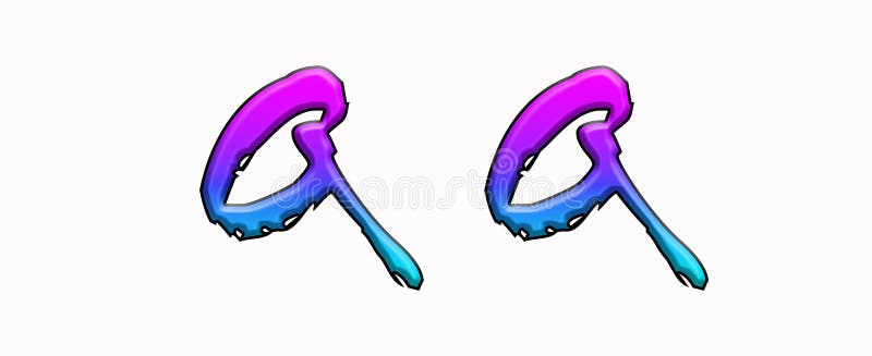 Flood English Fonts Gradient Sans Serif Alphabet Letters Calligraphy ...