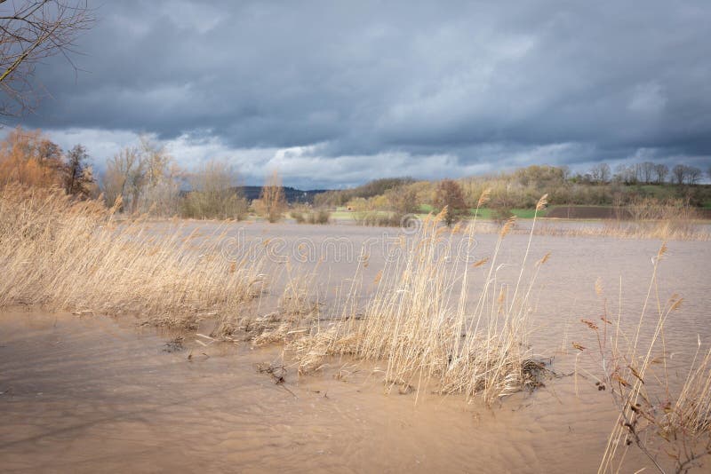 Farmland Flooded Due To Storm Damage Stock Image - Image of aerial ...