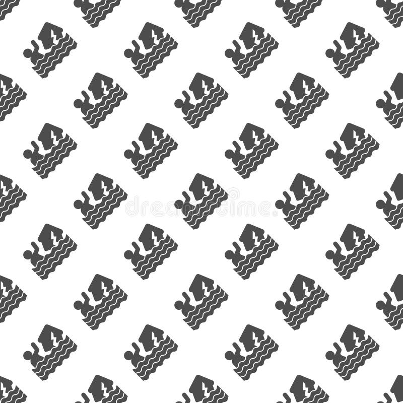 Flood with Human and Damaged House Solid Seamless Pattern, Climate ...