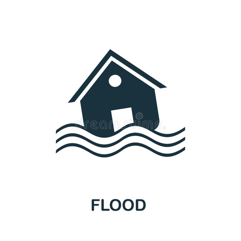 Flood Icon. Simple Element from Natural Disaster Collection. Creative ...