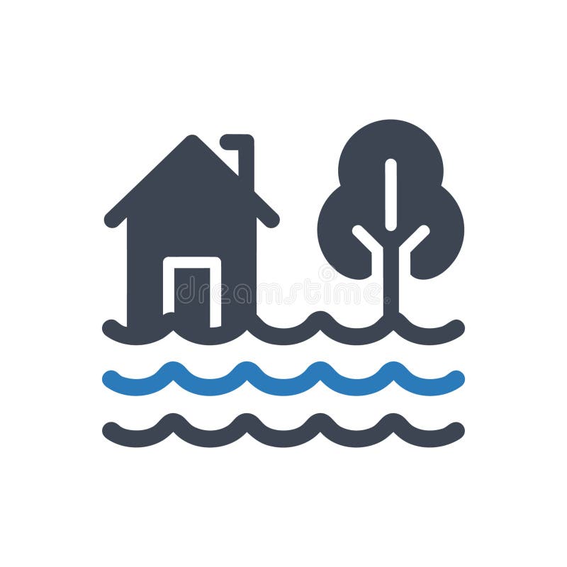 Flood Impact Icon stock vector. Illustration of environment - 361910859