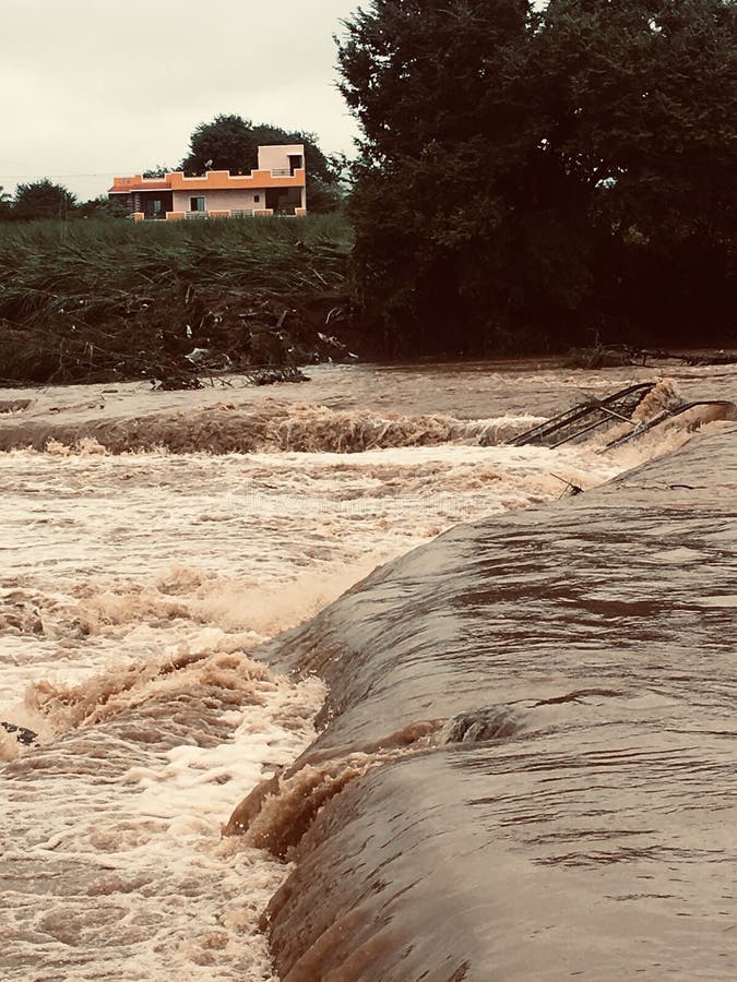 Flood in India stock image. Image of india, heavy, disaster - 169924387