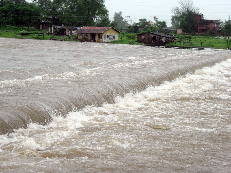 Flood in Indian Village stock image. Image of vibrant - 1093071