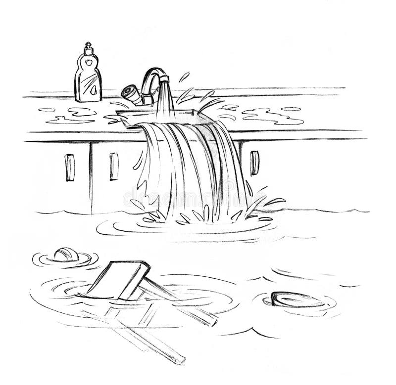 Pipe Overflow Stock Illustrations – 128 Pipe Overflow Stock ...