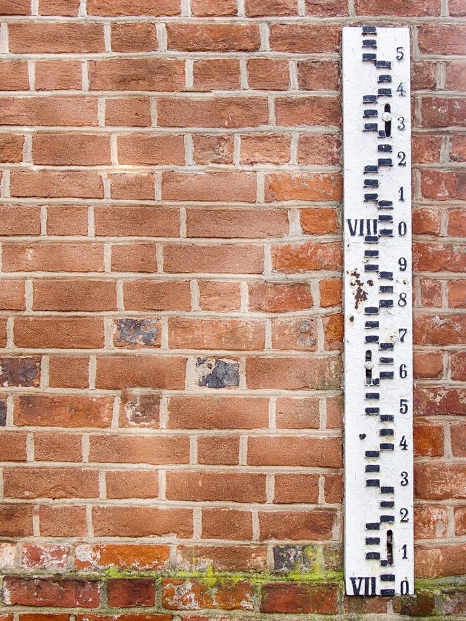 The flood level meter stock image. Image of aged, indicator - 233795529