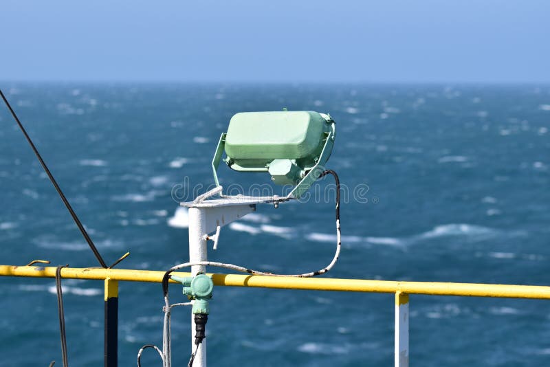 Flood Light on a Cargo Vessel Stock Image - Image of maneuvering, used ...