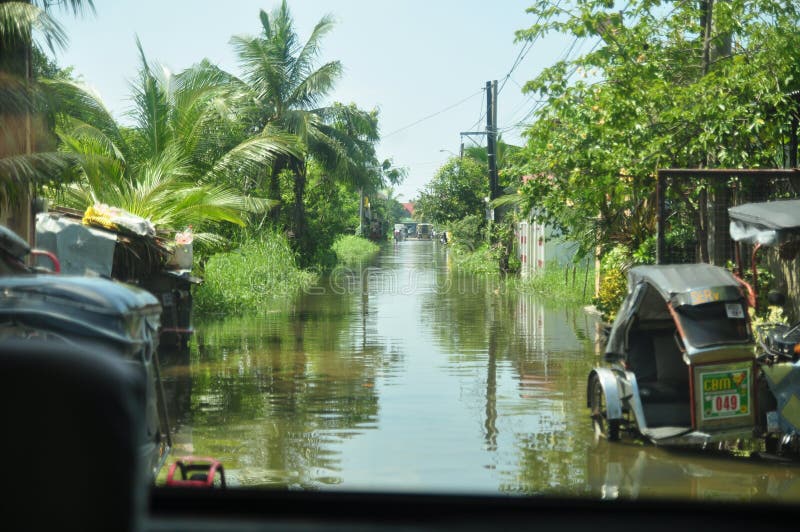 Flood in the Philippines editorial stock image. Image of typhoon - 83529759