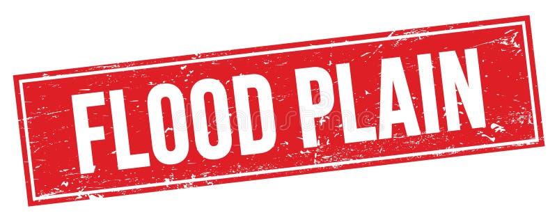 FLOOD PLAIN Text on Red Grungy Rectangle Stamp Stock Illustration ...