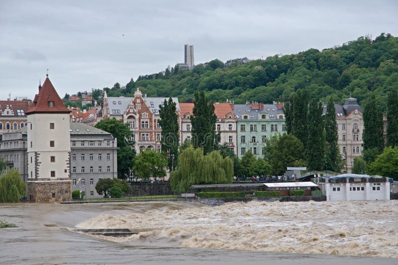 Flood in Prague editorial photo. Image of floods, flow - 31374216