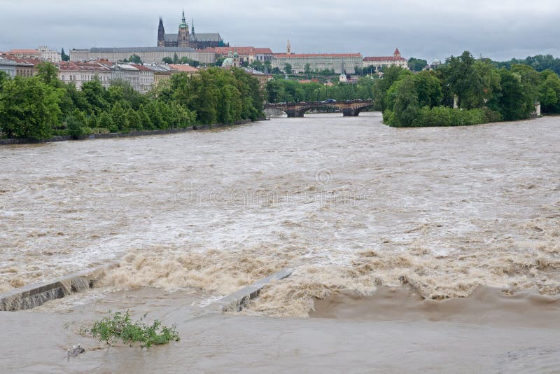 Flood in Prague editorial stock image. Image of danger - 31374759
