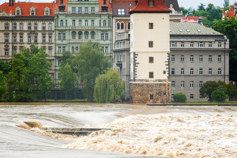 Flood in Prague stock image. Image of river, nature, flood - 31387361
