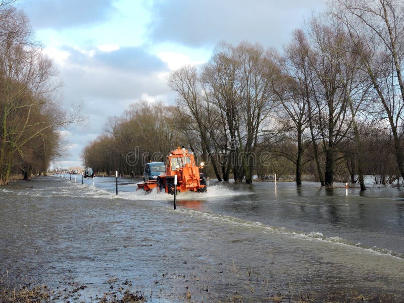 Flood in Rusne, Lithuania stock photo. Image of white - 36365832